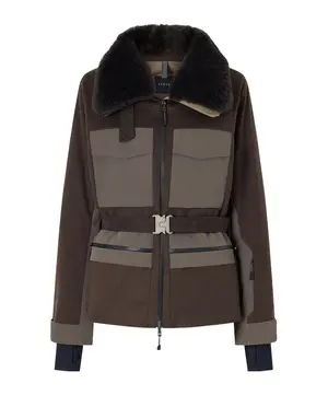 Sease Belted Wool And Cashmere-blend Down Ski Jacket With Shawl Collar