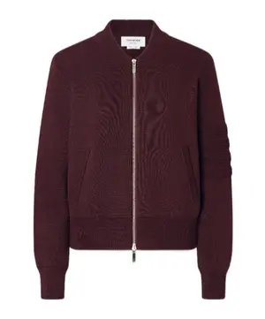 Thom Browne Ottoman Milano Stitch 4-bar Bomber Jacket