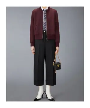 Thom Browne Ottoman Milano Stitch 4-bar Bomber Jacket