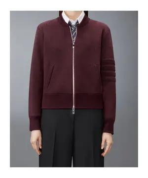 Thom Browne Ottoman Milano Stitch 4-bar Bomber Jacket