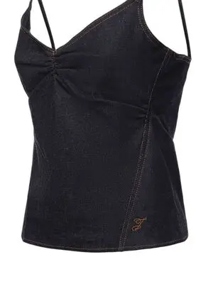 Jacquemus The De-nîmes Pina Denim Top - Deep Navy Blue