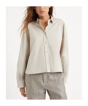 Brunello Cucinelli Monili Chain Button-up Shirt