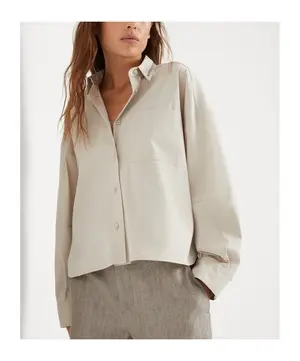 Brunello Cucinelli Monili Chain Button-up Shirt
