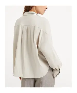 Brunello Cucinelli Monili Chain Button-up Shirt