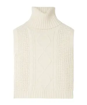 PERFECT MOMENT Cable-knit Roll-neck Top