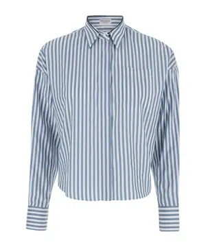 Brunello Cucinelli Stripe Detailed Buttoned Shirt