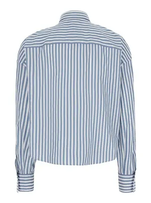 Brunello Cucinelli Stripe Detailed Buttoned Shirt