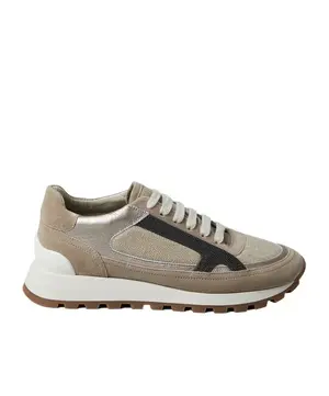 Brunello Cucinelli Monili Embellished Panel Sneakers