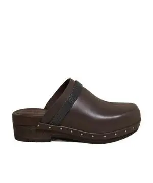 Brunello Cucinelli Embellished Leather Clogs