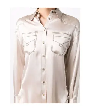 Brunello Cucinelli Western Silk-blend Satin Shirt