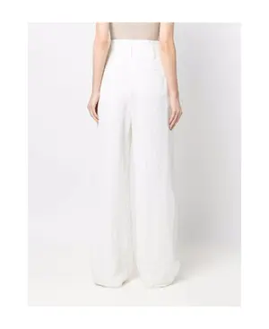 Brunello Cucinelli Pleated Linen-blend Wide-leg Trousers