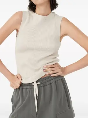 Brunello Cucinelli Ribbed Knit Crewneck Tank Top