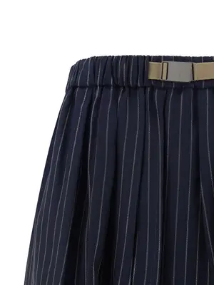 Brunello Cucinelli High-waist Pinstripe Maxi Skirt