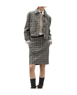 Brunello Cucinelli Sequin-embellished Checked Jacket