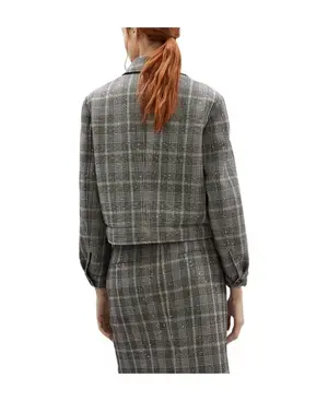 Brunello Cucinelli Sequin-embellished Checked Jacket