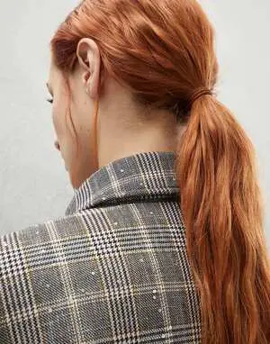 Brunello Cucinelli Sequin-embellished Checked Jacket