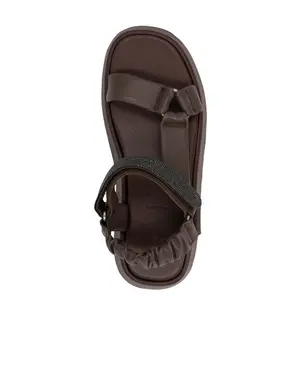 Brunello Cucinelli Monile Logo Platform Sandals