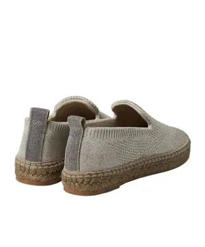 Brunello Cucinelli Monili Trim Flat Espadrilles