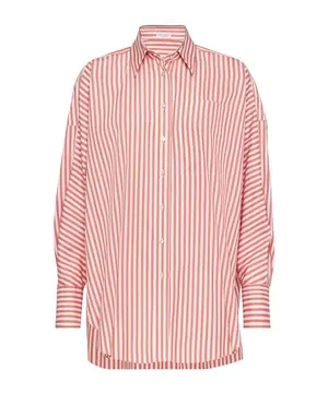 Brunello Cucinelli Monili Chain Detailed Striped Shirt