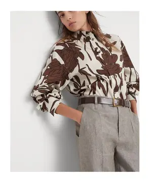 Brunello Cucinelli Floral Print Shirt