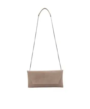 Brunello Cucinelli Bead-chain Logo Debossed Envelope Bag