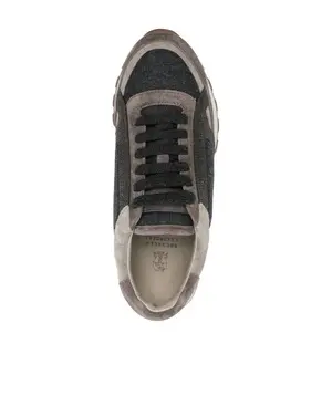 Brunello Cucinelli Monili Embellished Panelled Lace-up Sneakers