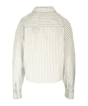 Brunello Cucinelli Striped Shirt With Chain Embellishment