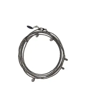 Brunello Cucinelli Polished-finish Chain-linked Bracelet - Black