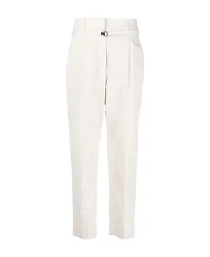 Brunello Cucinelli High-waist Belted Tapered-leg Trousers