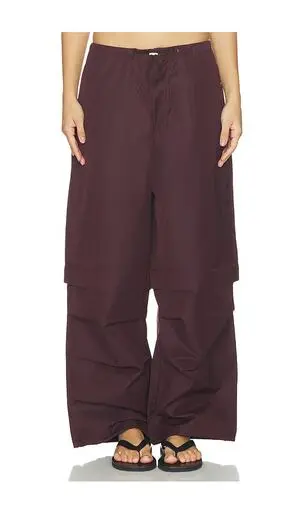 AGOLDE Coulson Parachute Pant In Burgundy