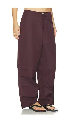 AGOLDE Coulson Parachute Pant In Burgundy