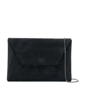 Brunello Cucinelli Logo-stamp Suede Crossbody Bag