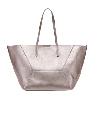 Brunello Cucinelli Logo Pochette Tote Bag - Gray