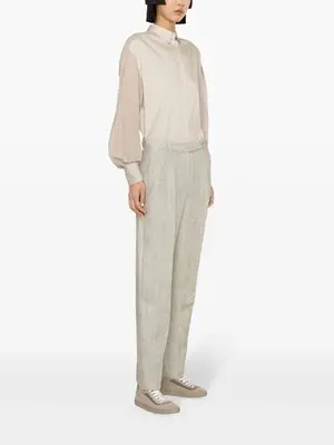 Brunello Cucinelli Straight-leg Cropped Trousers