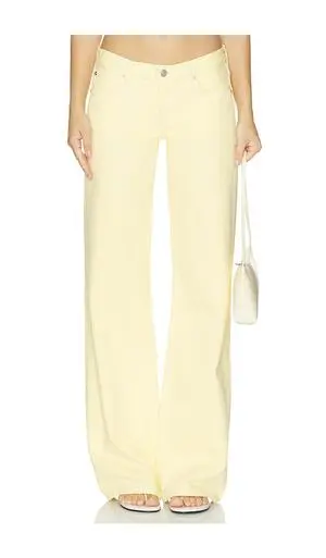 FRAME The Gray Wide Leg Jeans In Yellow
