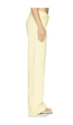 FRAME The Gray Wide Leg Jeans In Yellow