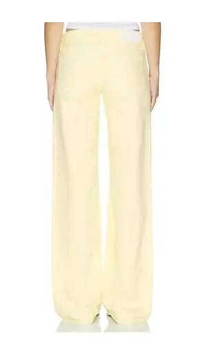 FRAME The Gray Wide Leg Jeans In Yellow