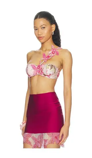 PatBO Orchid Bloom Bikini Top