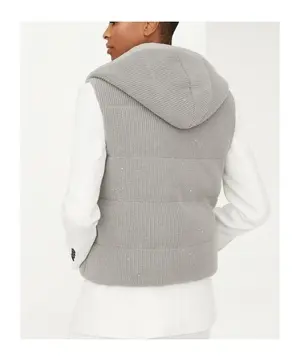 Brunello Cucinelli Sleeveless Quilted Gilet With Drawstring Hem