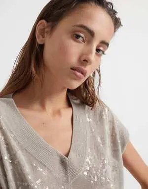 Brunello Cucinelli V-neck Sequined Vest