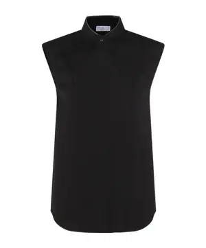 Brunello Cucinelli Sleeveless Shirt With Monili Detail