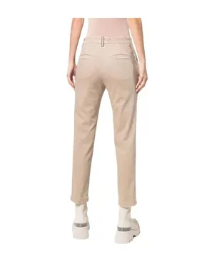 Brunello Cucinelli Mid-rise Cropped Chino Trousers