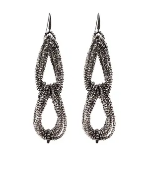 Brunello Cucinelli Vetro Drop Earrings - Black