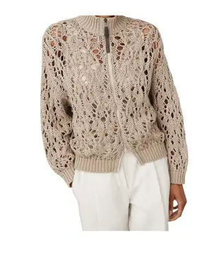 Brunello Cucinelli Fancy Knitted Cardigan - Brown