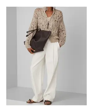 Brunello Cucinelli Fancy Knitted Cardigan - Brown