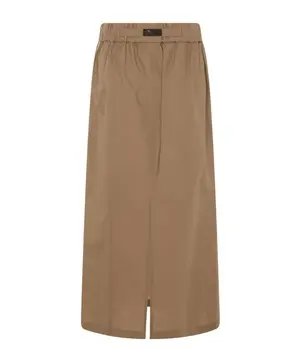 Brunello Cucinelli Drawstring Slit Detail Skirt
