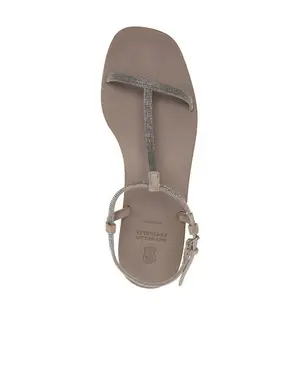 Brunello Cucinelli Embellished T-bar Sandals
