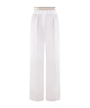 Brunello Cucinelli Double-waist Cotton Trousers