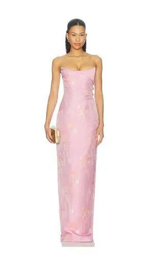SAU LEE Savie Jacquard Gown