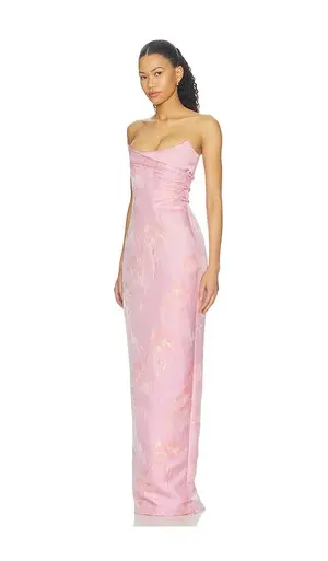 SAU LEE Savie Jacquard Gown